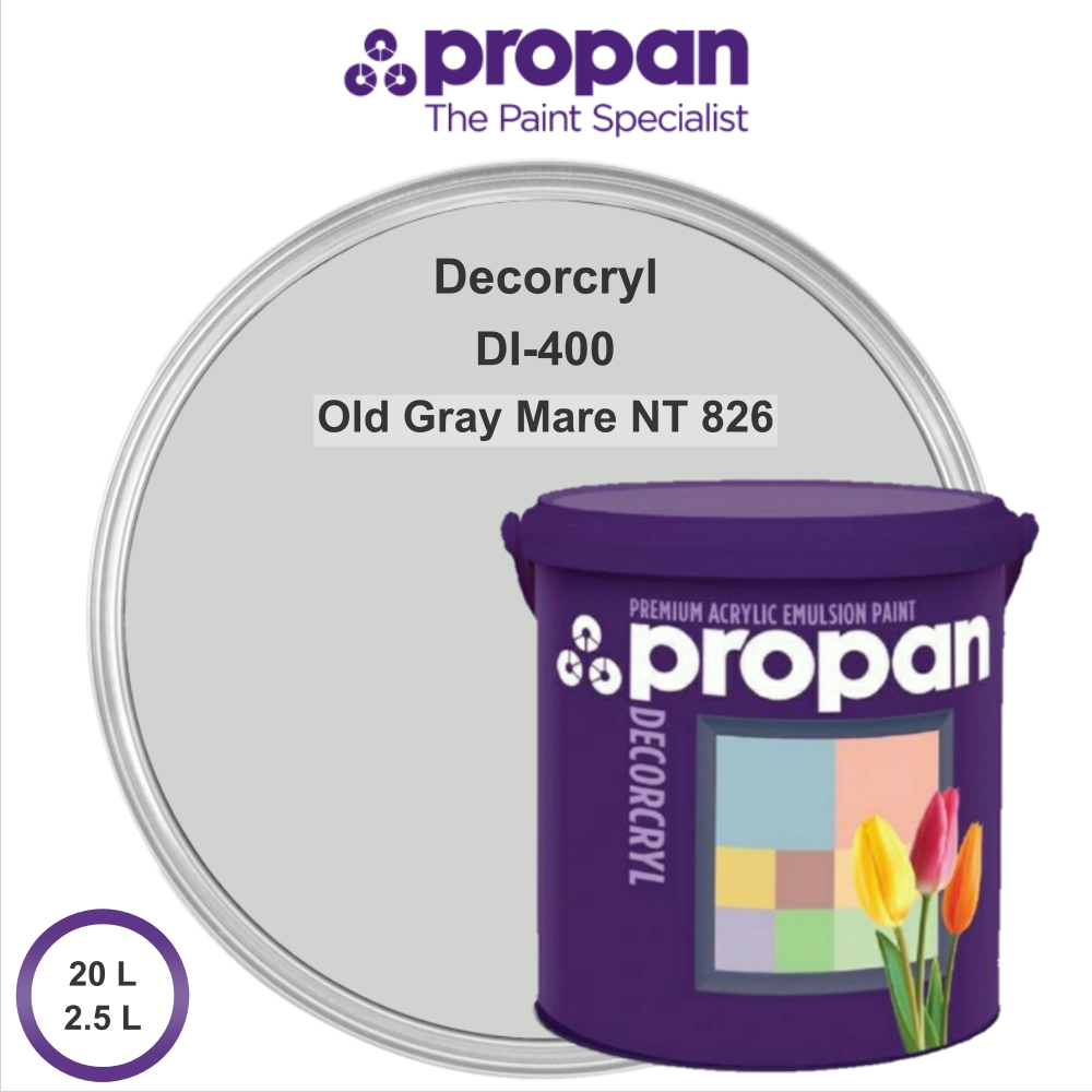 Jual PROPAN DECORCRYL DI400 NT 826 OLD GRAY MARE - 20 LT | Shopee Indonesia