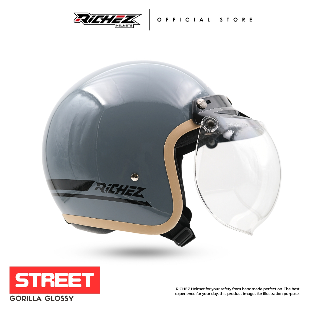 Jual Helm Retro Hijab Friendly SNI Half Face Dewasa Original Pria dan ...