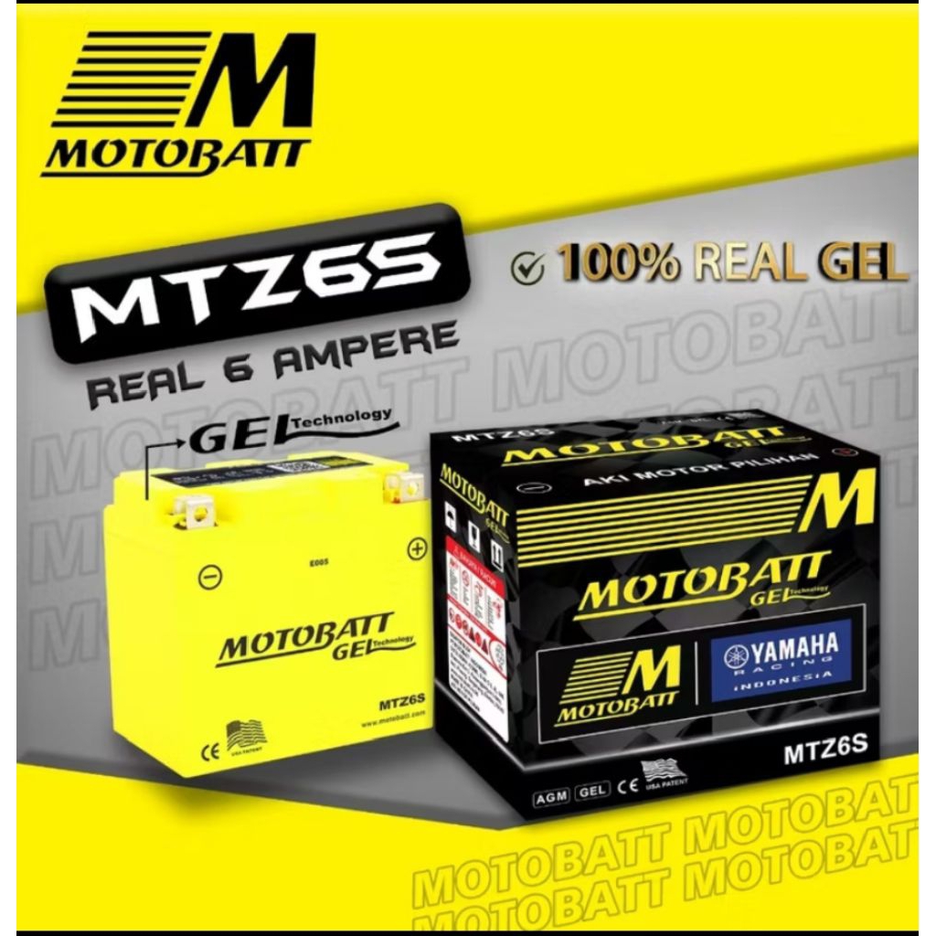 Jual MOTOBATT MTZ6S AKI KERING GELL AKI MOTOR NMAX AEROX ADV PCX 12V ...