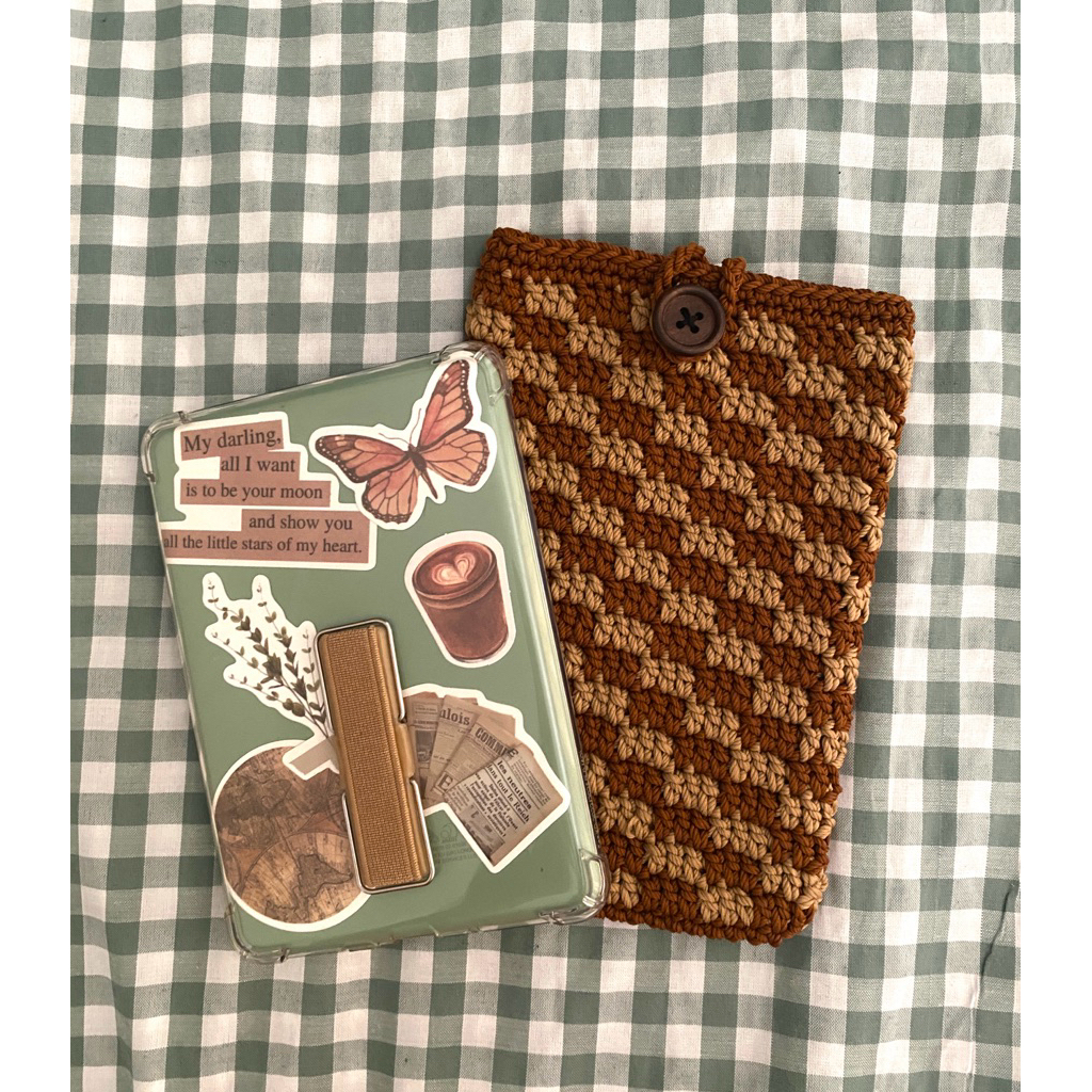 Jual E-Reader / Tablet Sleeve Checkers Pattern Rajut Crochet | Shopee ...