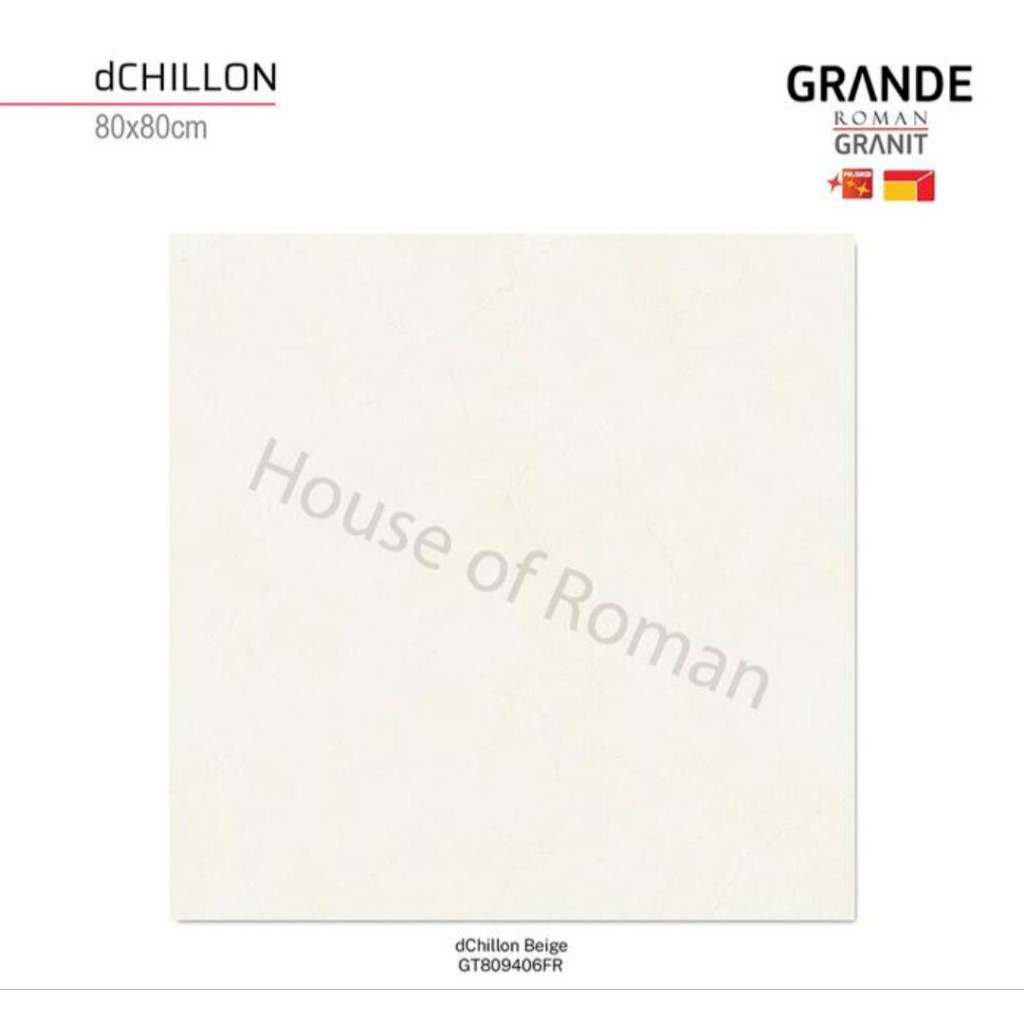 Jual Roman Granit GT809406FR dChillon Beige 80x80 Kw1 | Shopee Indonesia