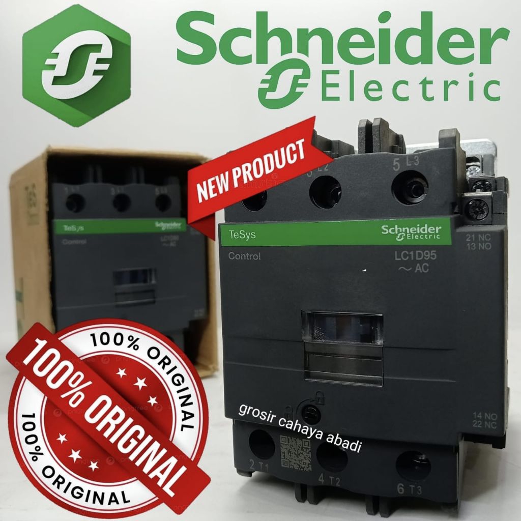 Jual contactor schneider 125a lc1d95f7 3phase 110vac kontaktor ...
