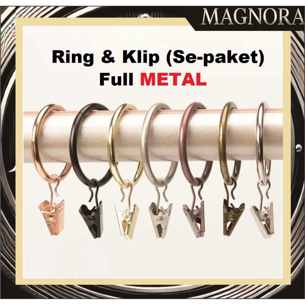 Jual Ring Penjepit Tirai Gorden 38mm Klip Cincin Metal Besi Logam ...