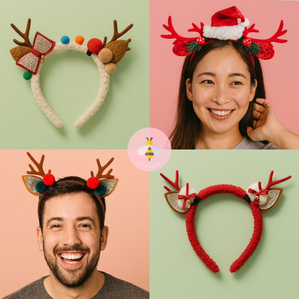 Jual Pinky Bee Bando Natal Rusa Santa 74210700 | Shopee Indonesia