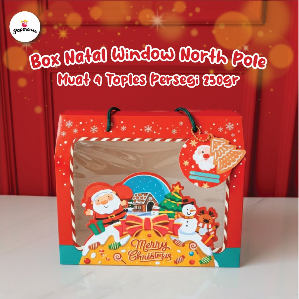 Jual 10 Pcs Gable box Natal - Box Window North pole muat 4 toples kotak ...