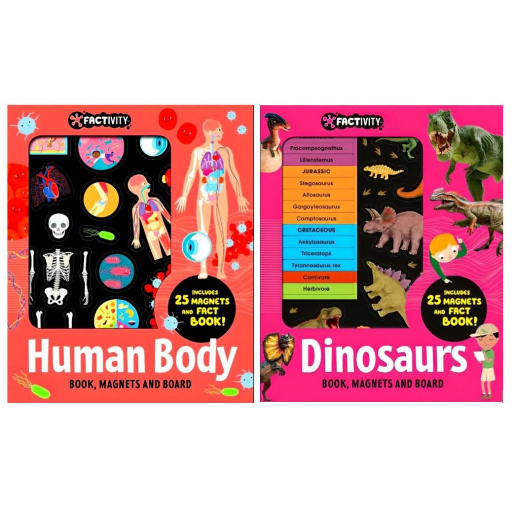 Jual Factivity - Magnetic Folder : Human Body / Dinosaurs (Neon Edition ...