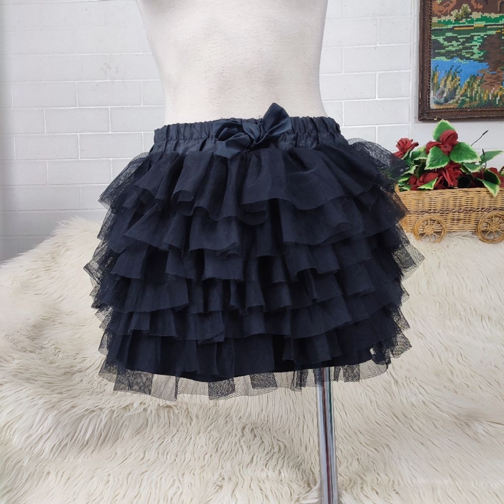 Jual rok tutu umpak rok tutu layer mini skirt zara rok tutu hitam black ...