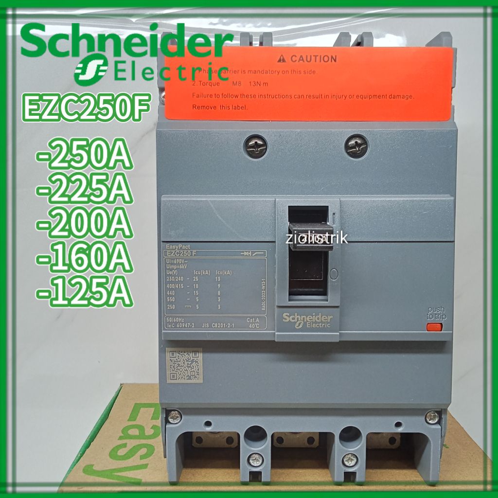 Jual BREAKER MCCB 3P 125A EZC250F3125 ORIGINAL | Shopee Indonesia