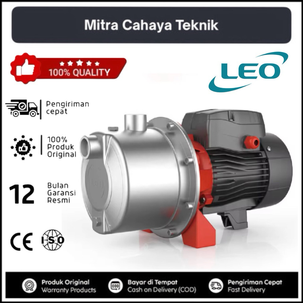 Jual Pompa Semi & Transfer Stainless Steel LEO AJm 75S, Pompa Saja ...