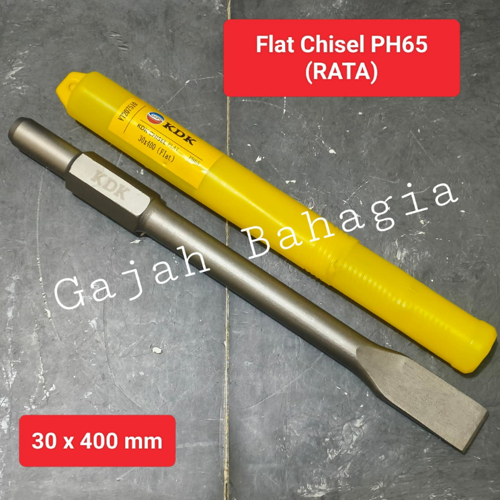 Jual Mata bor bobok pahat beton PH65 Flat Jack hammer Chisel 30 x 400 ...