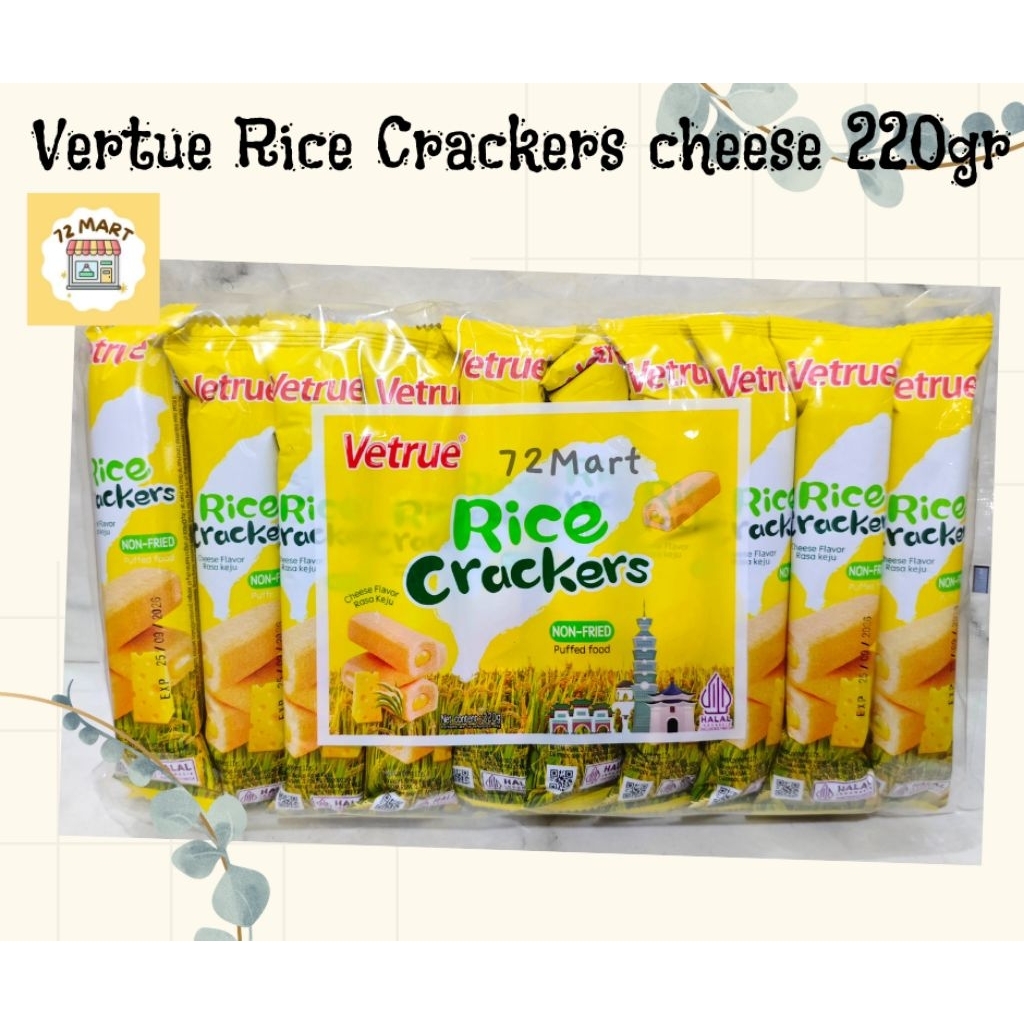 Jual Vetrue Taiwan Rice Crackers Stick 200gr | Krackers Beras | Cheese ...