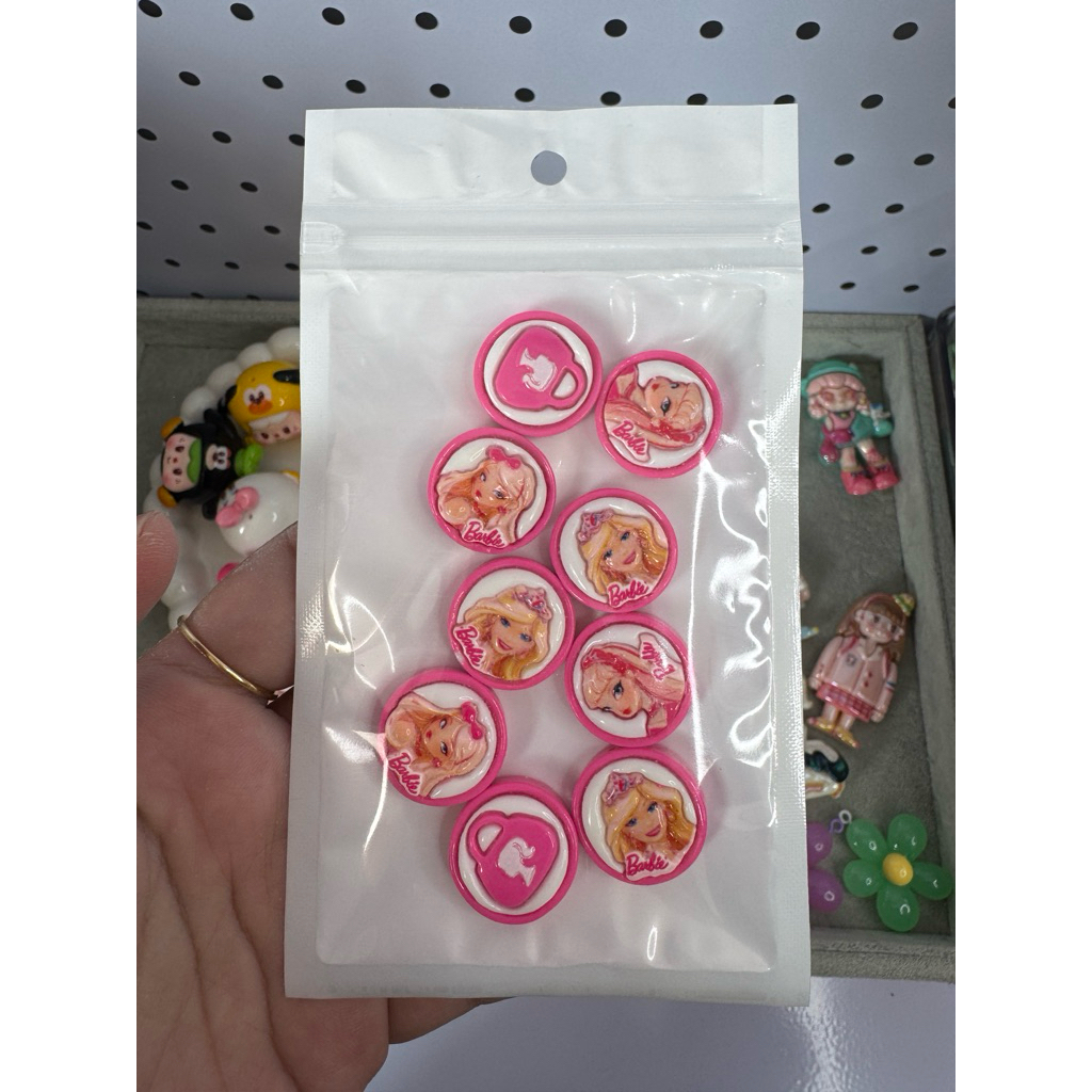 Jual Manik Manik Mote Clay Karakter Barbie Bulat Lubang | Shopee Indonesia