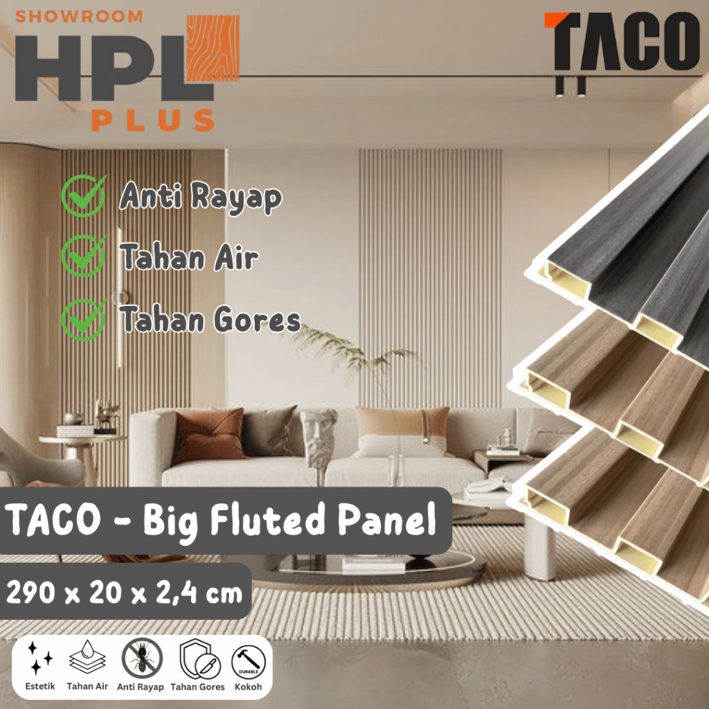 Jual Taco Wall Panel WPC (ORI) | Panel Dinding 3D Anti Air Anti Rayap ...