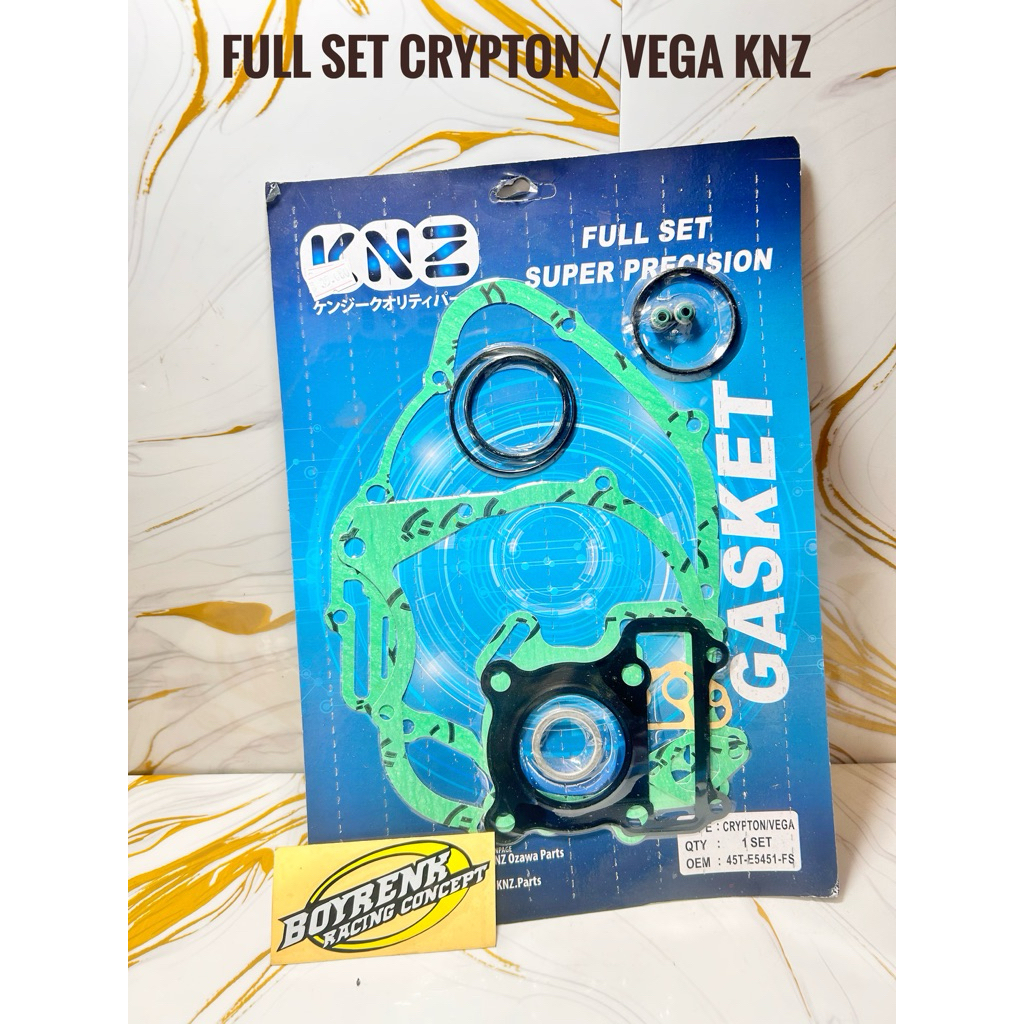 Jual PAKING KNZ GASKET FULL SET CRYPTON / VEGA KNZ - BOYRENK RACING CONCEPT | Shopee Indonesia