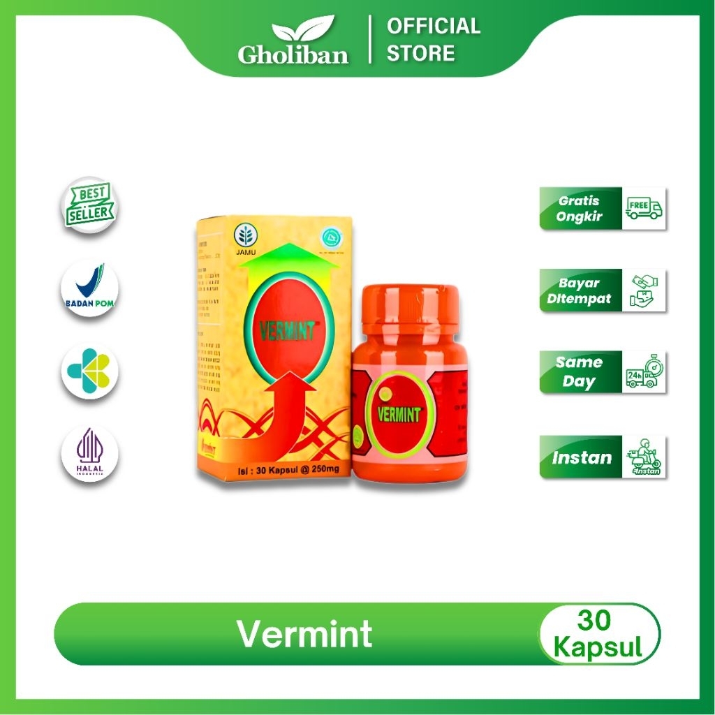 Jual Vermint 30 Kapsul Membantu Menurunkan Demam Tipes dan DBD | Shopee ...