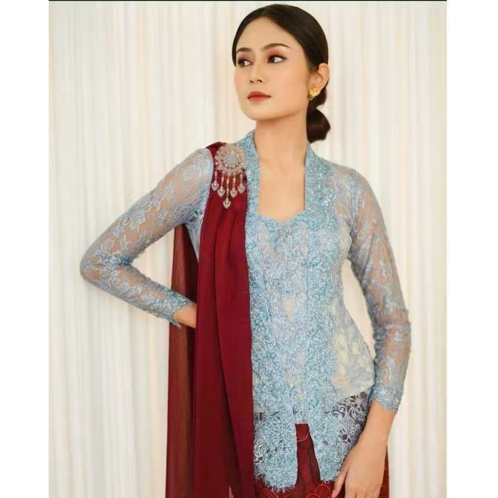 Jual selendang kebaya, selendang panjang bahan chiffon, selendang ...