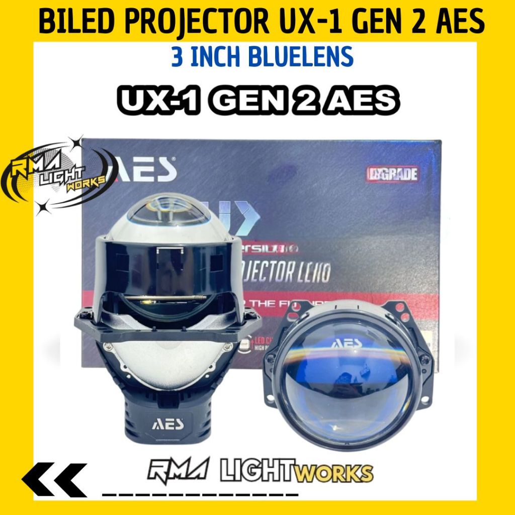 Jual Biled Projector UX-1 Gen 2 AES 3 inch Bluelens Free Demon Eyes ...