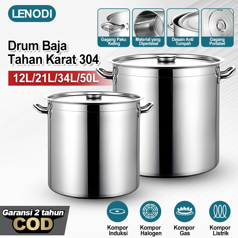 Jual Lenodi Panci Dandang Ember Stainless Steel Tebal Extra/Panci ...