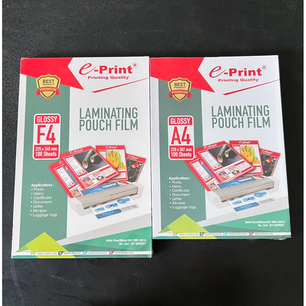 Jual Plastik Laminating EPRINT A4 / F4 Laminating Film e-Print ...