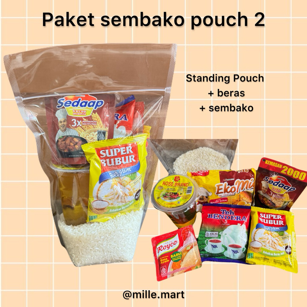 Jual PAKET SEMBAKO STANDING POUCH 2 - SEMBAKO Tas atau box / parcel ...