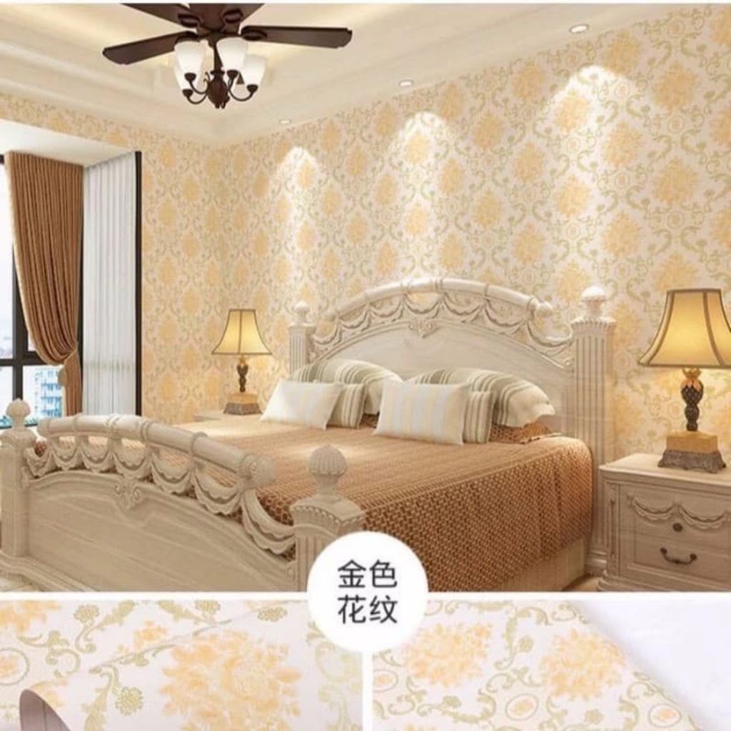 Jual Wallpaper Dinding Ruang Tamu Wallper Dinding Motif Batik Vintage ...