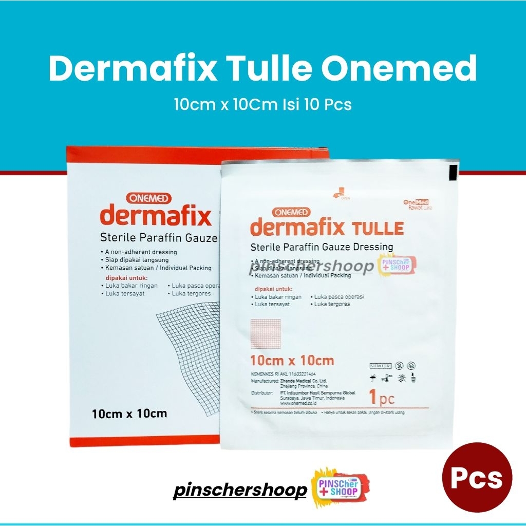 Jual Dermafix Tulle 10 x 10 cm Steril Paraffin Gauze Dressing Onemed ...