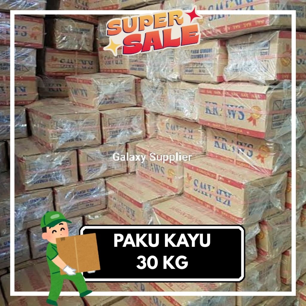 Jual [ ISI 30 KG ] PAKU KAYU SUPER TAJAM MERK KRAWS EKONOMIS KEMASAN ...