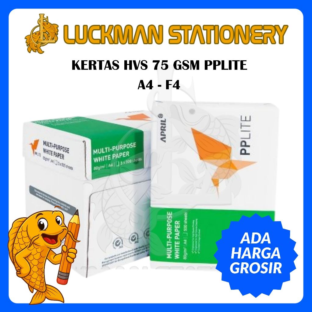 Jual (DUS) PPLITE KERTAS HVS A4 F4 75 GSM 75 GRAM - KERTAS PRINT ...
