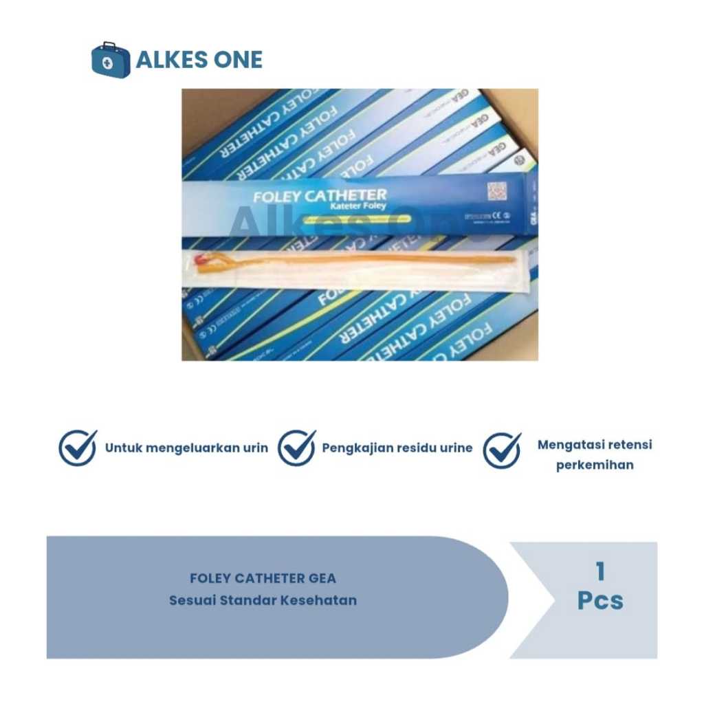 Jual Foley Catheter GEA (Selang Kencing / Selang Urine) no 6, 8, 10, 12 ...