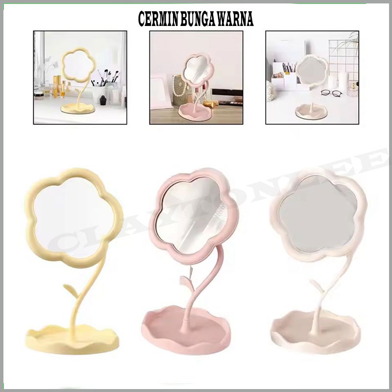 Jual Cermin Bunga Estetik Rotating 360 Derajat Cermin Stand Mirorr ...