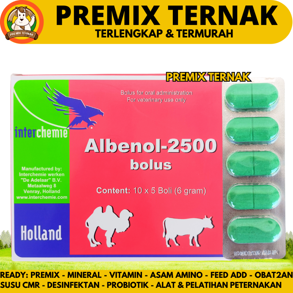 Jual ALBENOL 2500 BOLUS 1 STRIP (5 BOLUS) - Obat Cacing Sapi Kerbau ...