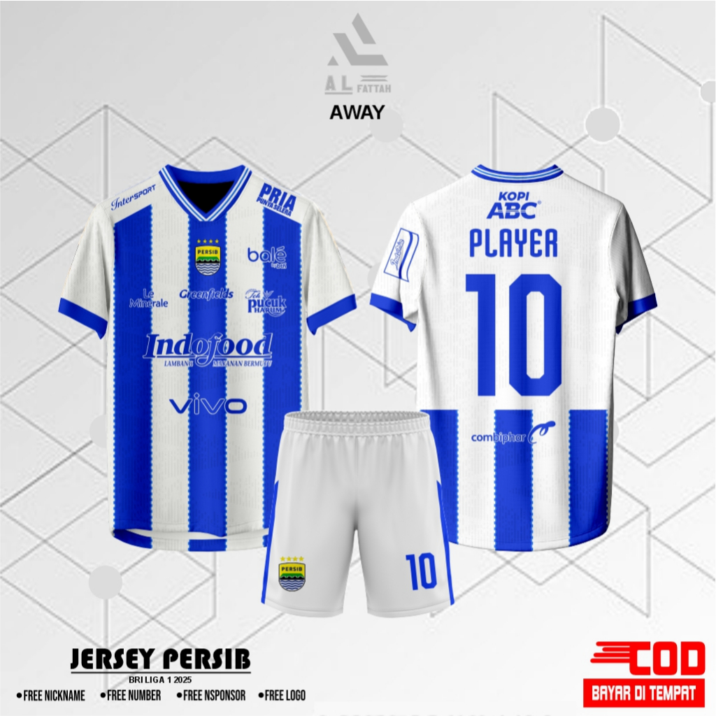Jual BAJU JERSEY SUPER LEAGUE PERSIB BANDUNG AWAY TERBARU 2025-26 SIZE ...