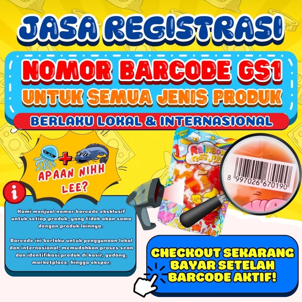 Jual Jasa Registrasi Barcode Kemasan Produk - Barcode GS1 EAN13 untuk ...