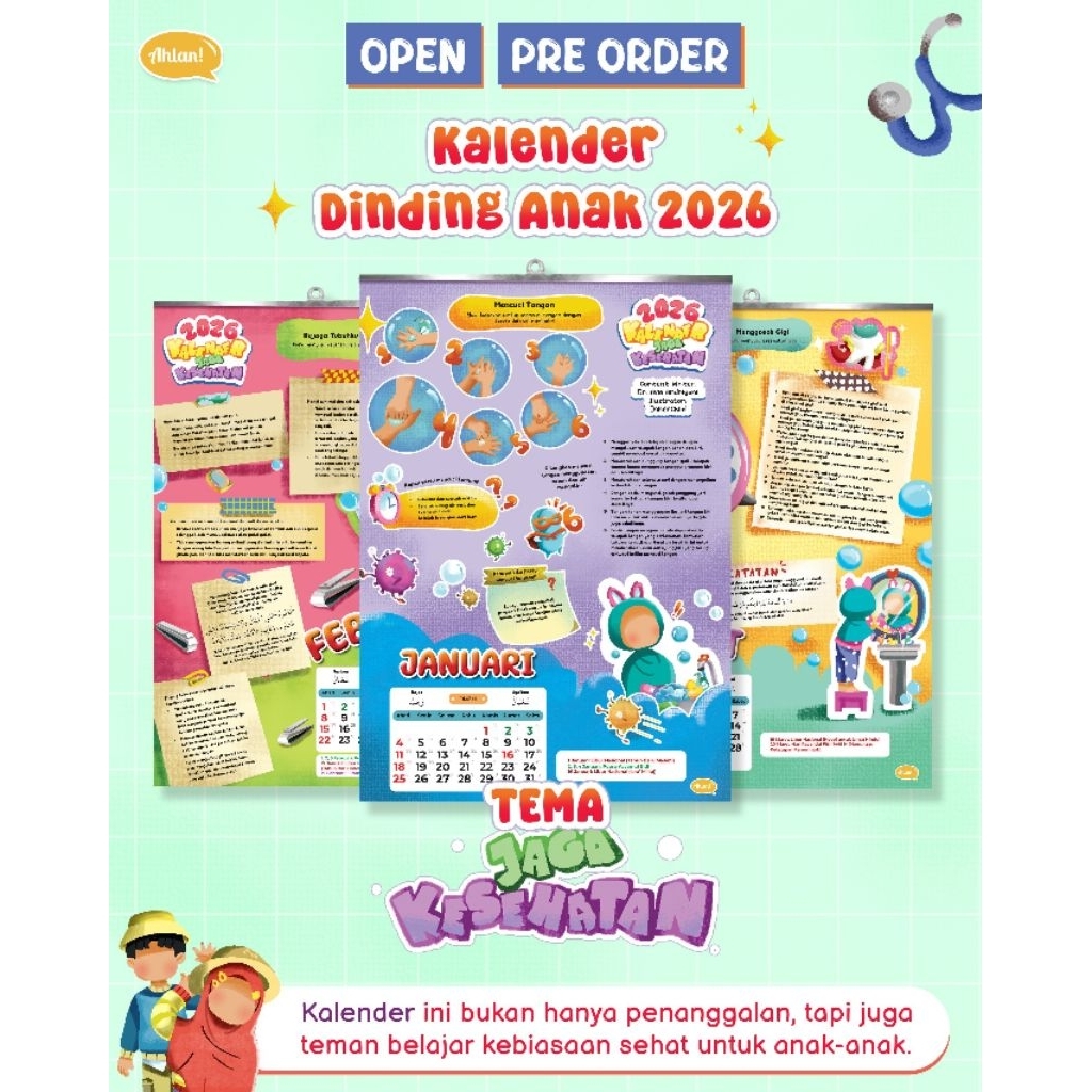 Jual PRE ORDER Kalender Dinding Anak 2026. Ahlan. CPB | Shopee Indonesia