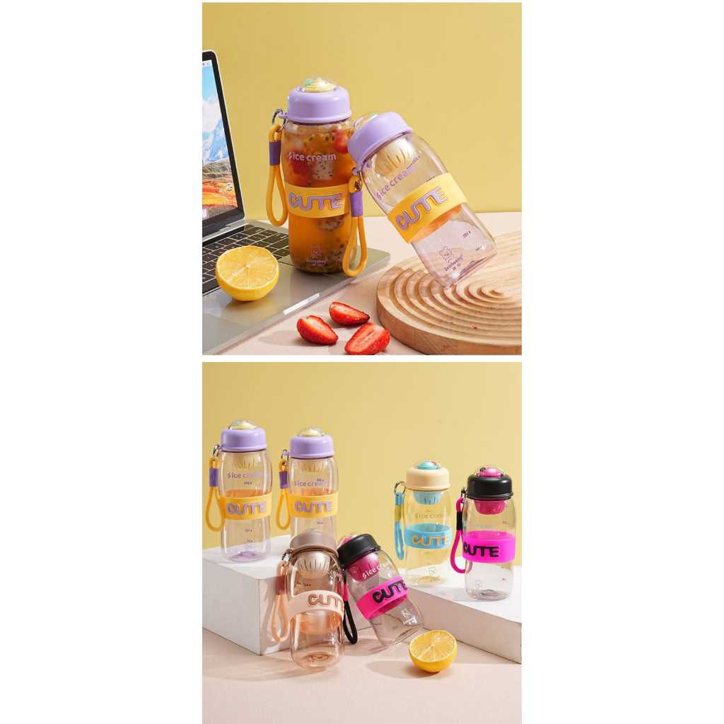 Jual BOTOL MINUM ANAK CUTE ICE CREAM TEMPAT MINUM KAPASITAS 500ML ADA ...