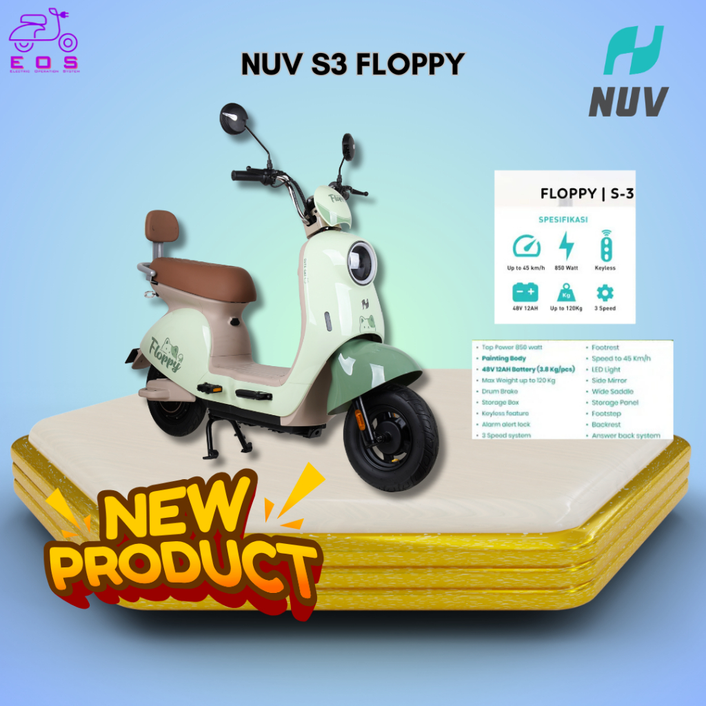 Jual Sepeda listrik tahan air ofero, yadea, tailg, uwinfly, exotic, NUV S3 FLOPPY - Power 850 ...