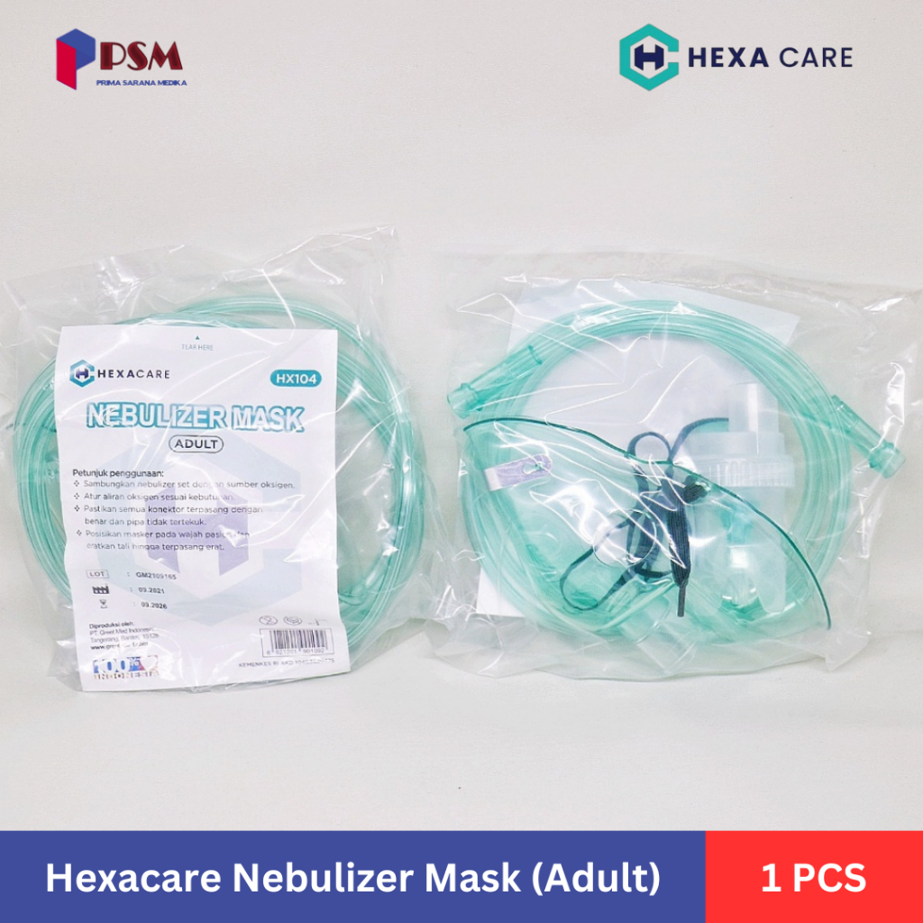 Jual Hexacare Nebulizer Mask Set Adult Child / Masker Nebul Anak Dewasa ...