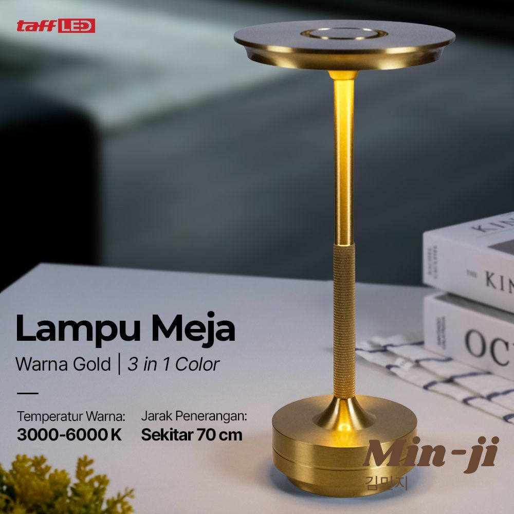 Jual Minji Desk Lamp USB 3in1 Touch Control Gold Blac SIlver Gun ...