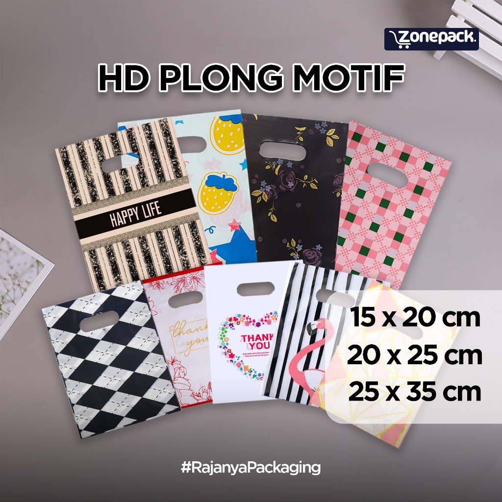 Jual Plastik HD Plong Motif 15x20, 20x25, 25x35 cm | Kantong Plastik ...