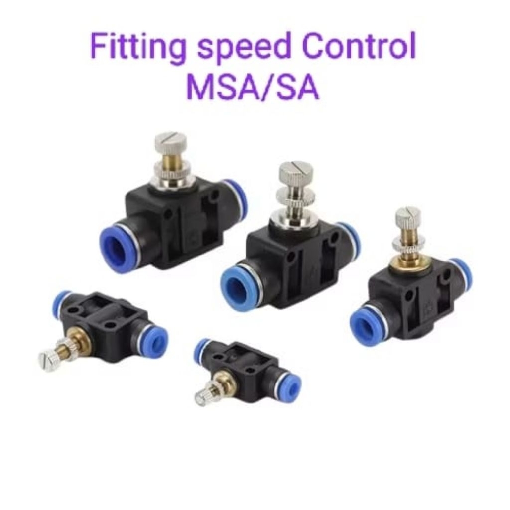 Jual Fitting pneumatic Flow Speed Control SA Slip Lock MSA 4mm 6mm 8mm ...