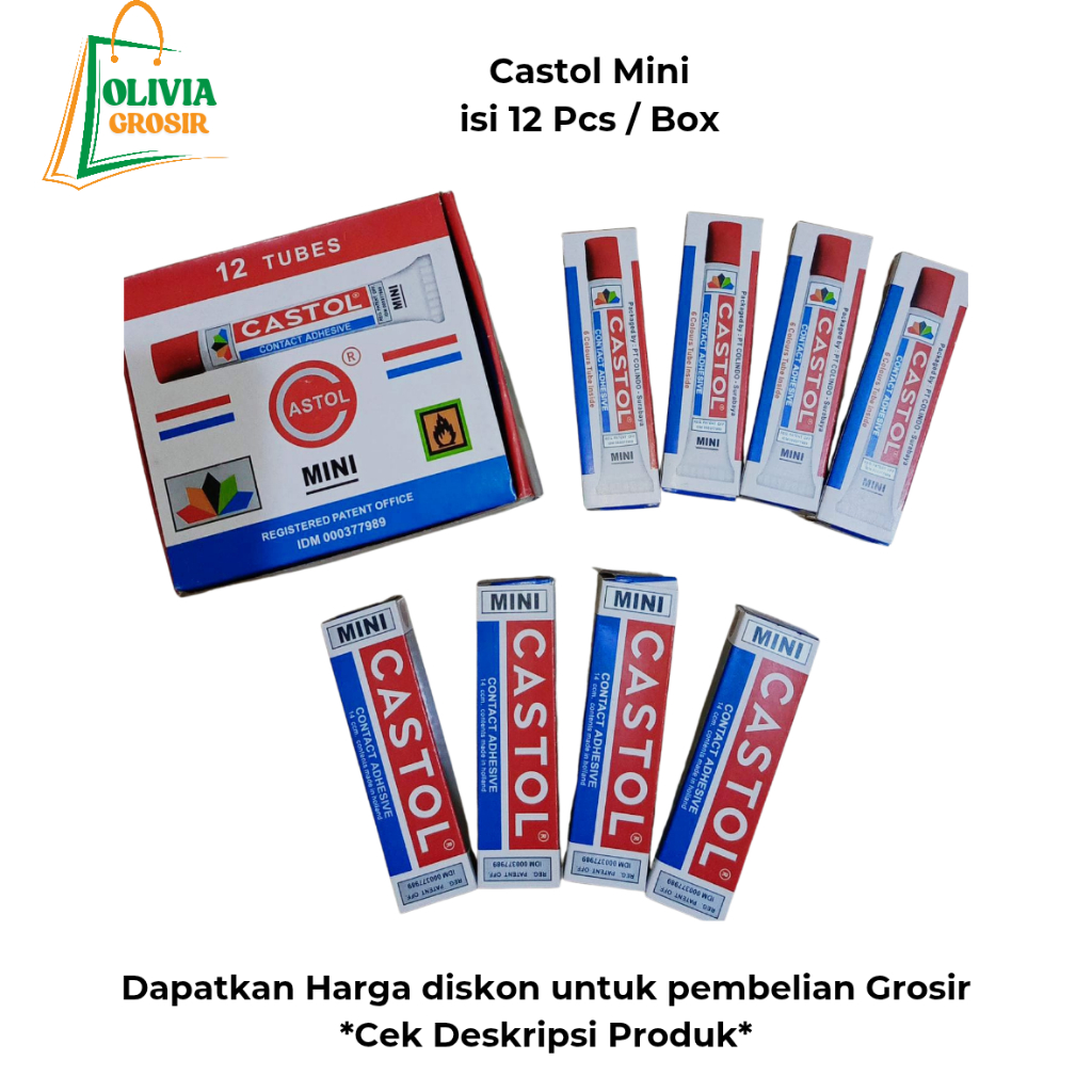 Jual Lem Castol Mini Isi 12 Pcs / Box | Shopee Indonesia