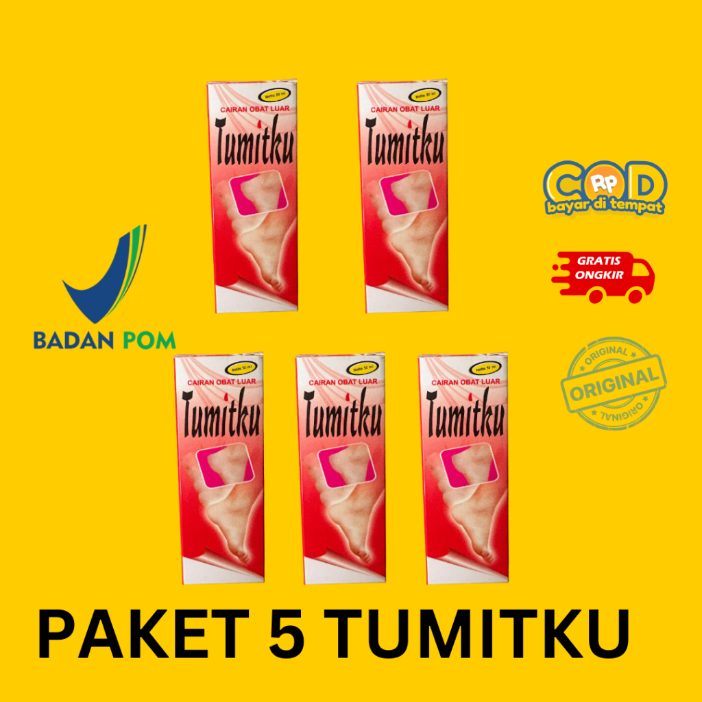Jual PAKET 5 TUMITKU Obat Tumit Pecah-Pecah Kering Kapalan BPOM 30 ml ...