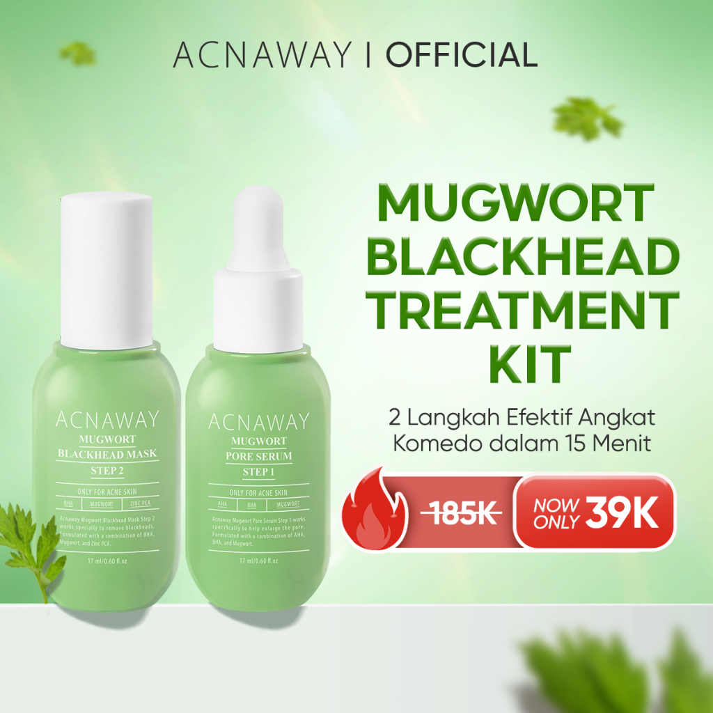 Jual ACNAWAY Mugwort Blackhead Treatment Kit - Mugwort Pore Serum ...