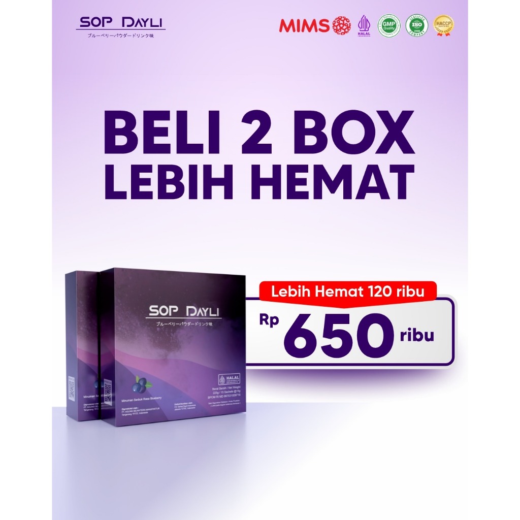 Jual SOP Dayli Minuman Stemcell Premium 2 Box | SOP Dayli Eceran Per ...