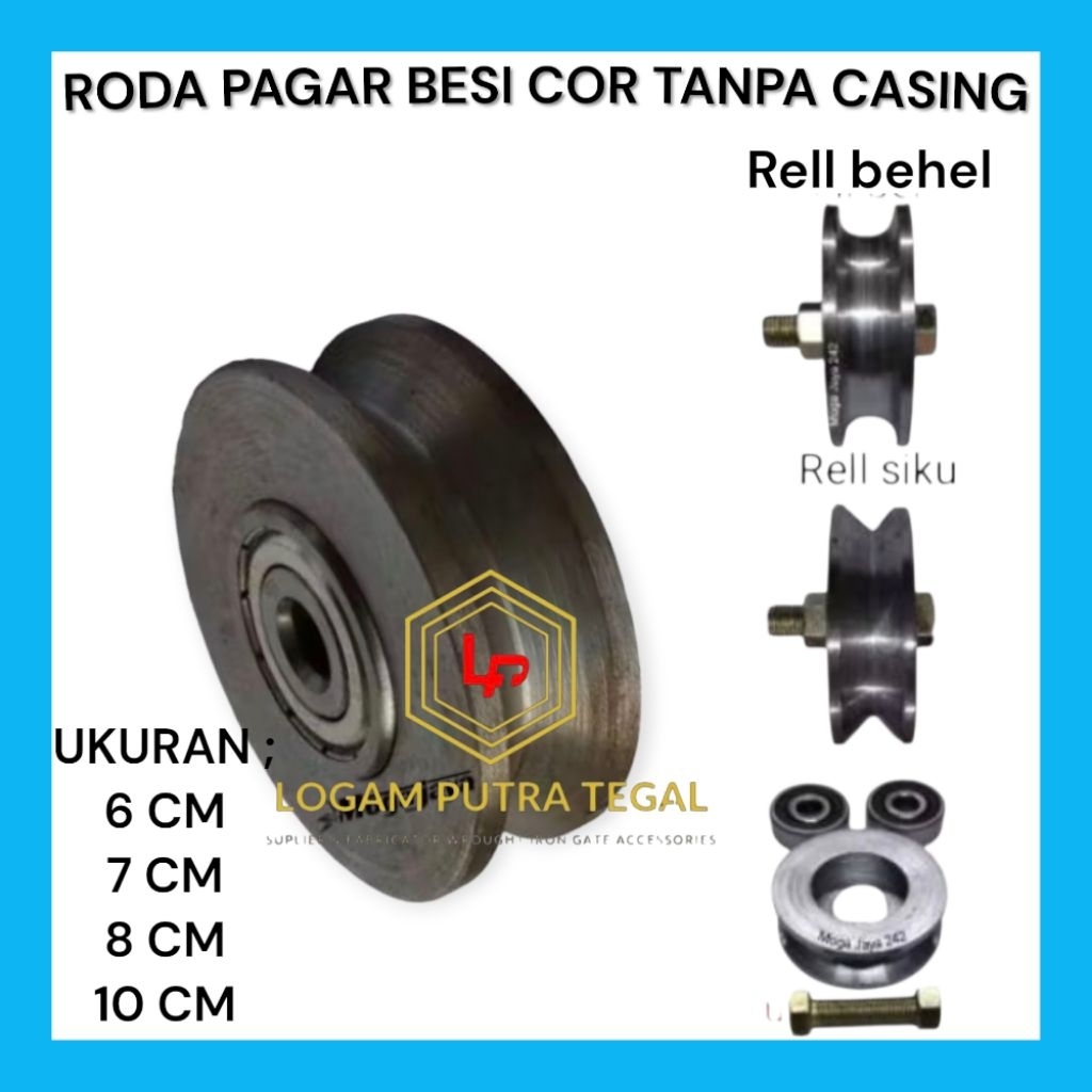 Jual Roda Besi Super tanpa catok | Roda pagar besi | Shopee Indonesia