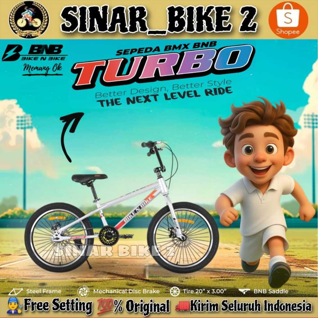 Jual Sepeda Anak Laki BNB BMX TURBO Ukuran 20 inch Ban Jumbo 3.0 dan ...