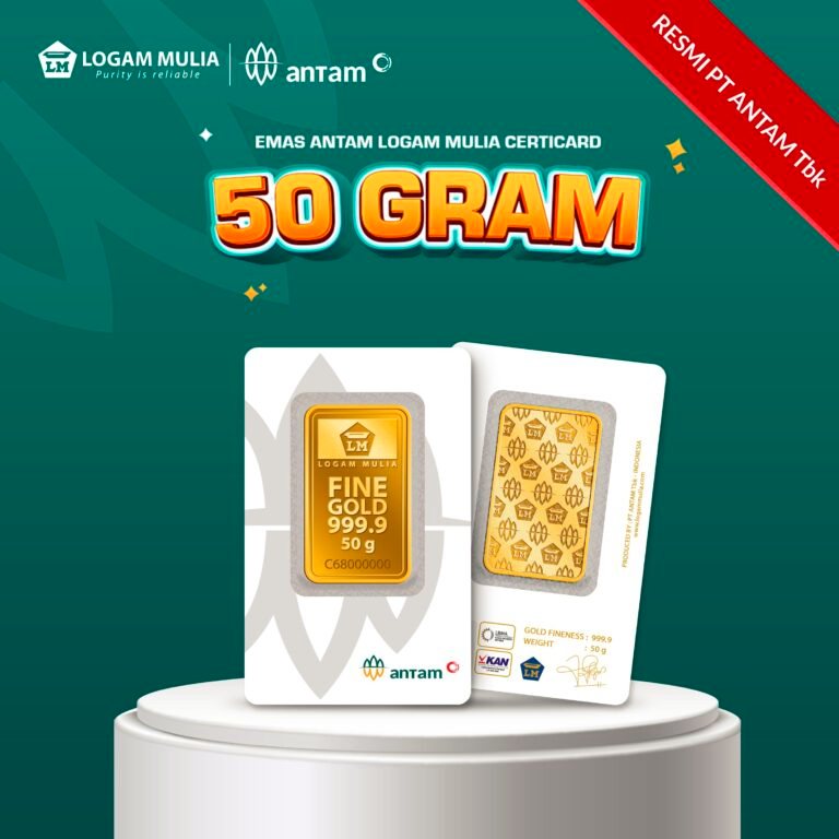Jual Emas ANTAM Logam Mulia Certicard - 50 gr Keluaran Tahun Terbaru ...