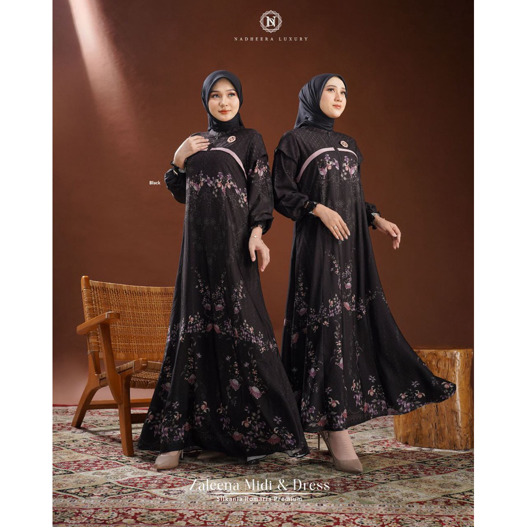 Jual zaleena MIDI DAN DREES BY NADHEERA LUXURY | Shopee Indonesia