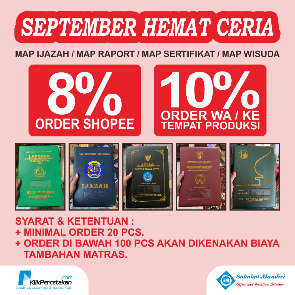 Jual PROMO MAP RAPORT MAP IJAZAH HOTPRINT PRESS K13 | MAP SERTIFIKAT ...