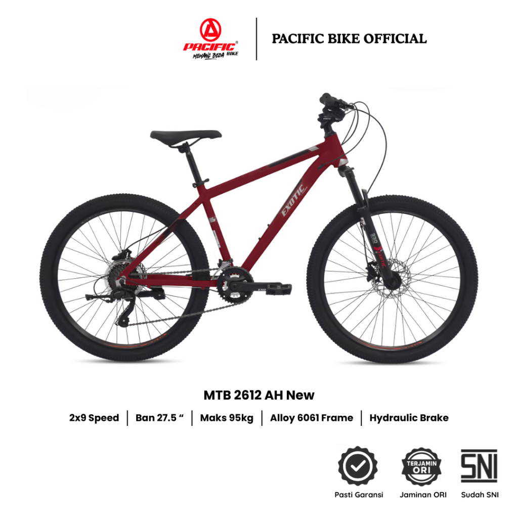 Jual Pacific Bike Sepeda Gunung Remaja dan Dewasa MTB Exotic AH-2612 AH ...